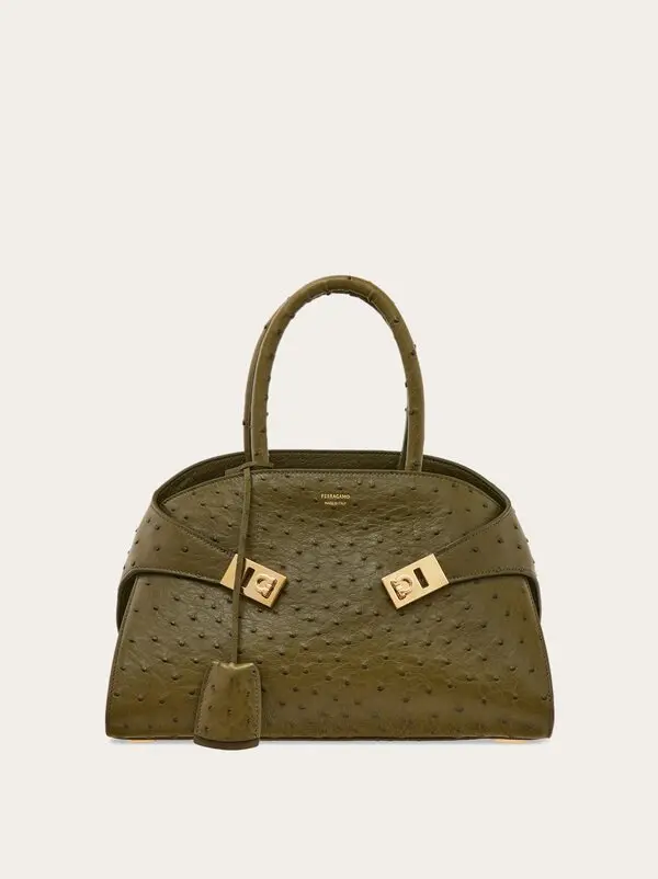FERRAGAMO Hug Top Handle Bag - Green