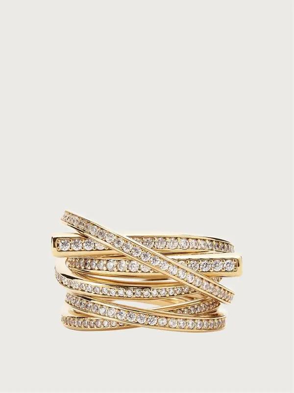 FERRAGAMO Gancini Brass Ring - Gold