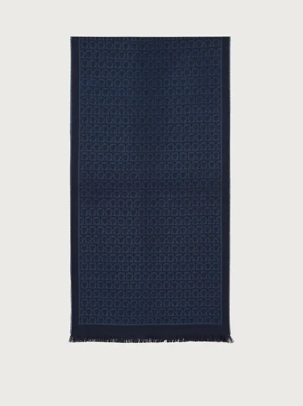 FERRAGAMO Gancini Scarf - Blue