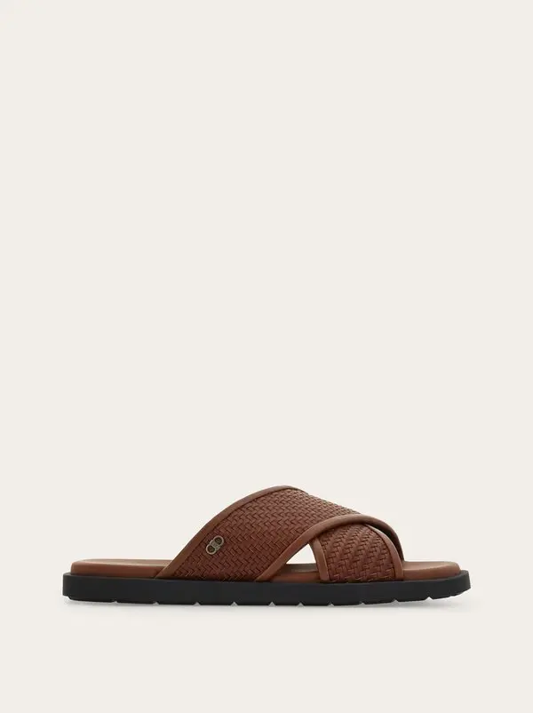 FERRAGAMO Gancini Sandal - Brown