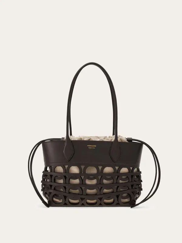 FERRAGAMO Gancini Tote - Brown