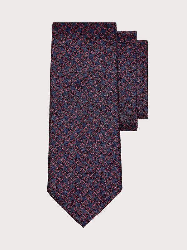 FERRAGAMO Gancini Jacquard Silk Tie