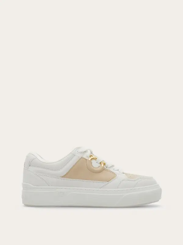 FERRAGAMO Gancini High Top Sneakers - White