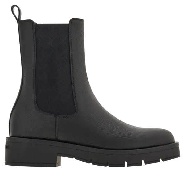 FERRAGAMO Kid Leather Chelsea Boot - Black