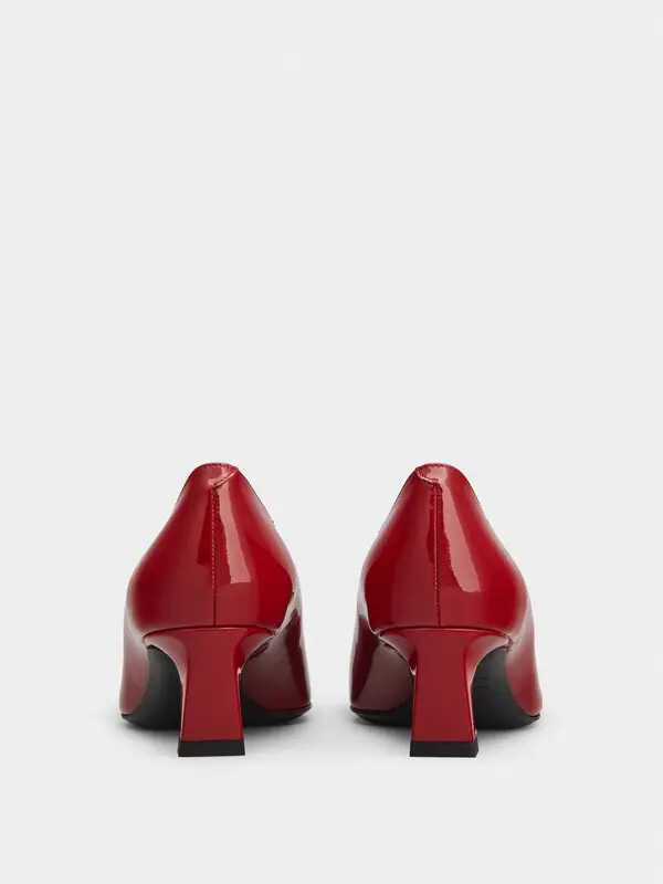 ROGER VIVIER Trompette Pumps In Patent Leather - Red