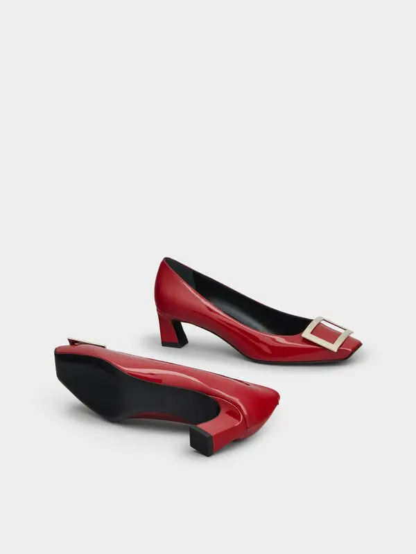ROGER VIVIER Trompette Pumps In Patent Leather - Red