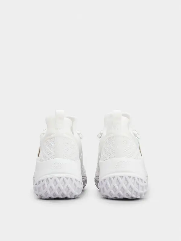 ROGER VIVIER Viv' Run Fabric Sneakers With Belle Buckle - White