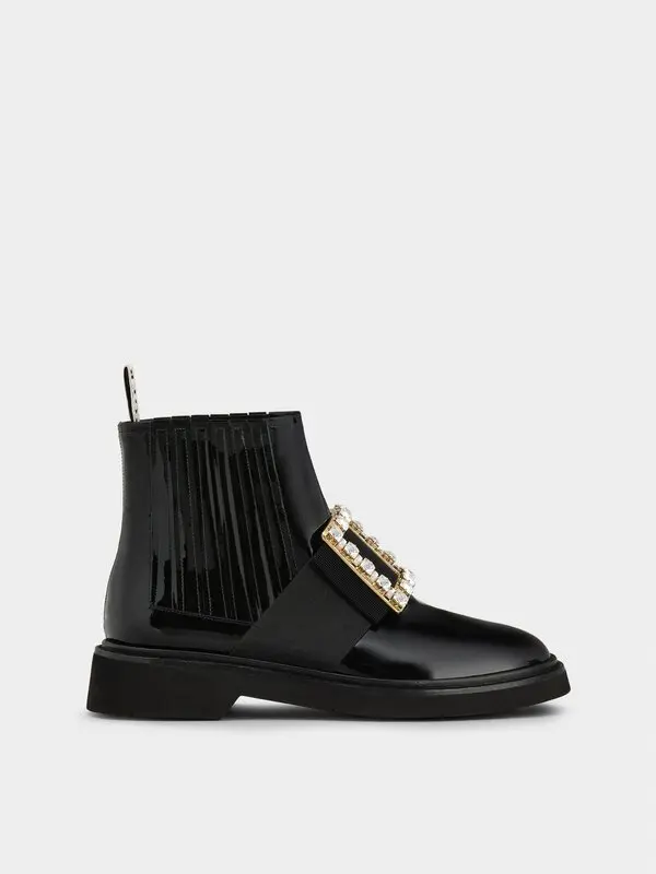 ROGER VIVIER Viv' Rangers Chelsea Booties - Black