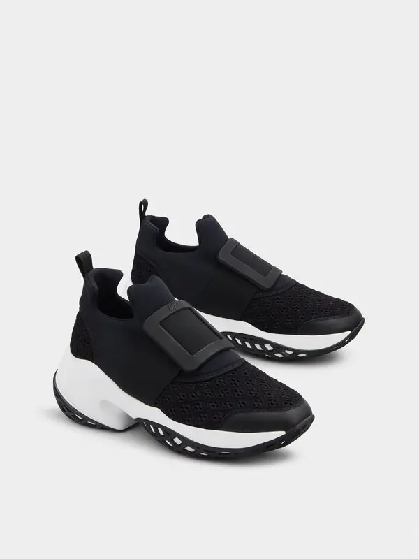 ROGER VIVIER Viv' Run Sneakers - Black