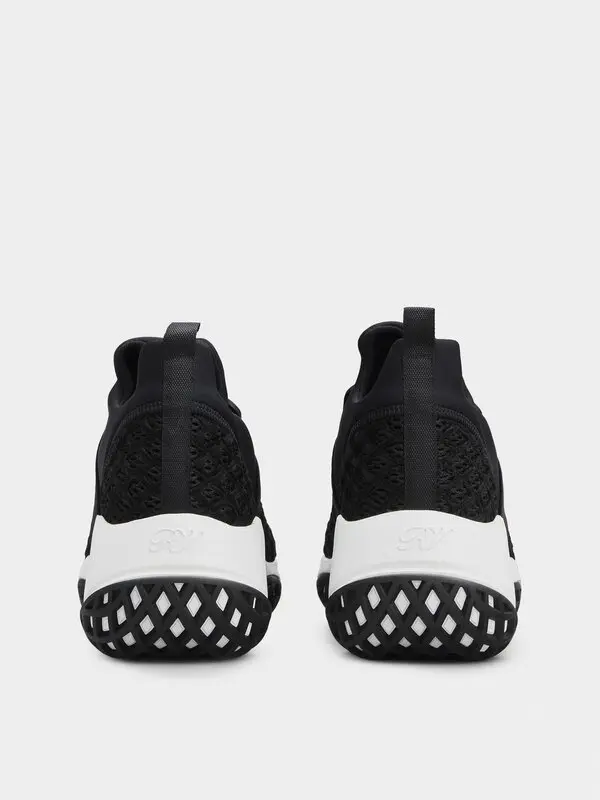 ROGER VIVIER Viv' Run Sneakers In Fabric And Leather - Black