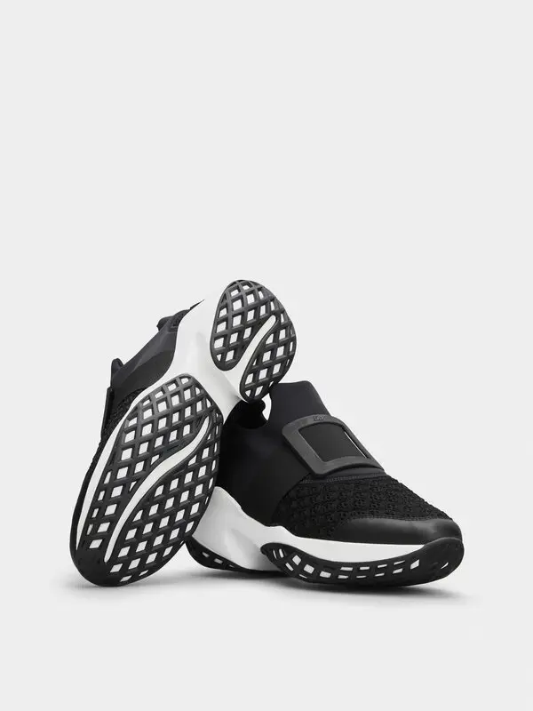 ROGER VIVIER Viv' Run Sneakers In Fabric And Leather - Black