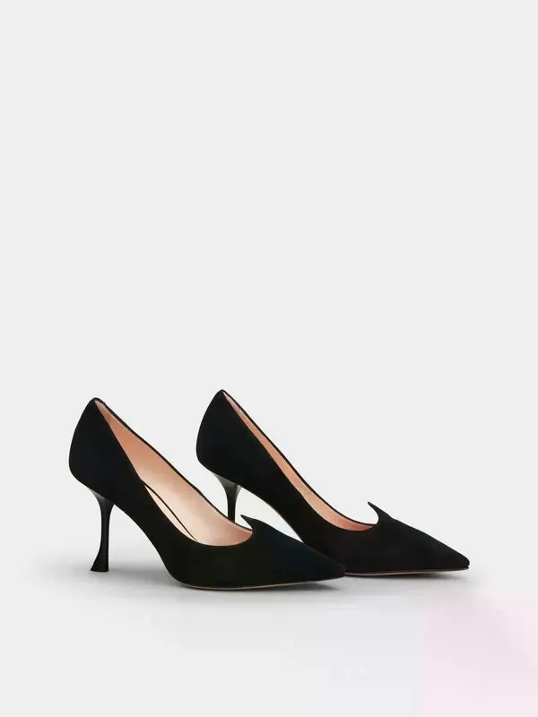 ROGER VIVIER I Love Pumps" Suede High Heel Pumps