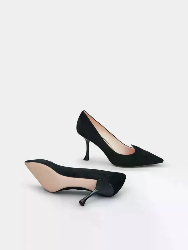 ROGER VIVIER I Love Pumps" Suede High Heel Pumps