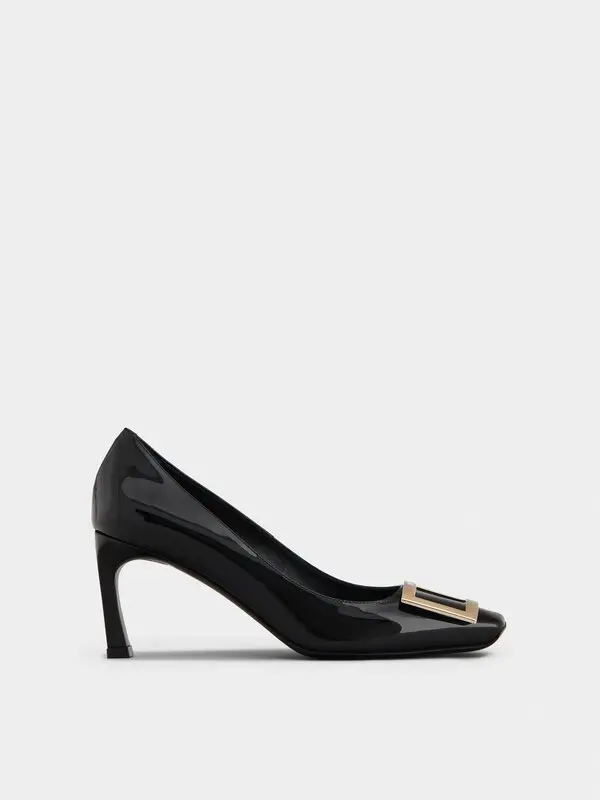 ROGER VIVIER Trompette Pumps In Patent Leather - Black