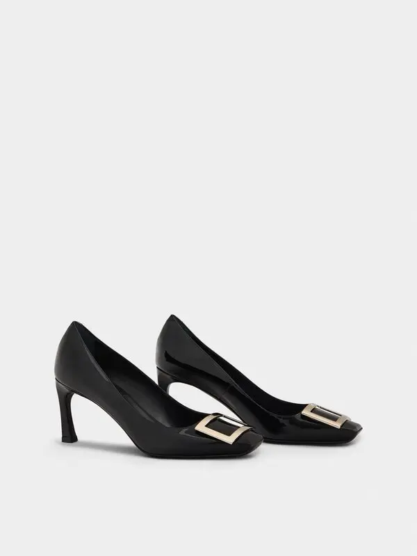 ROGER VIVIER Trompette Pumps In Patent Leather - Black
