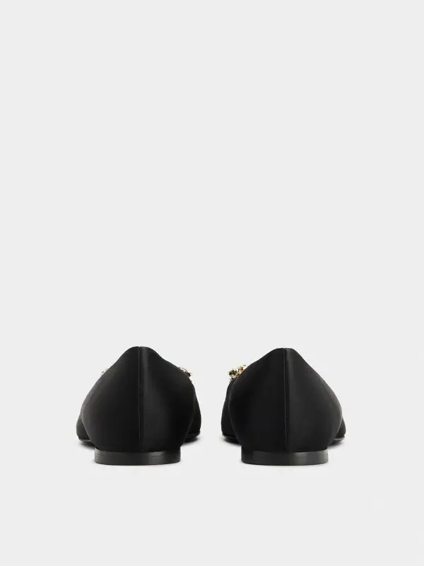 ROGER VIVIER Efflorescence Ballerinas In Satin With Crystal Buckle