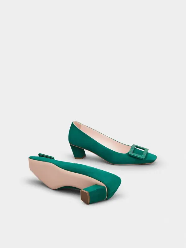 ROGER VIVIER Belle Vivier Stone Buckle Pumps