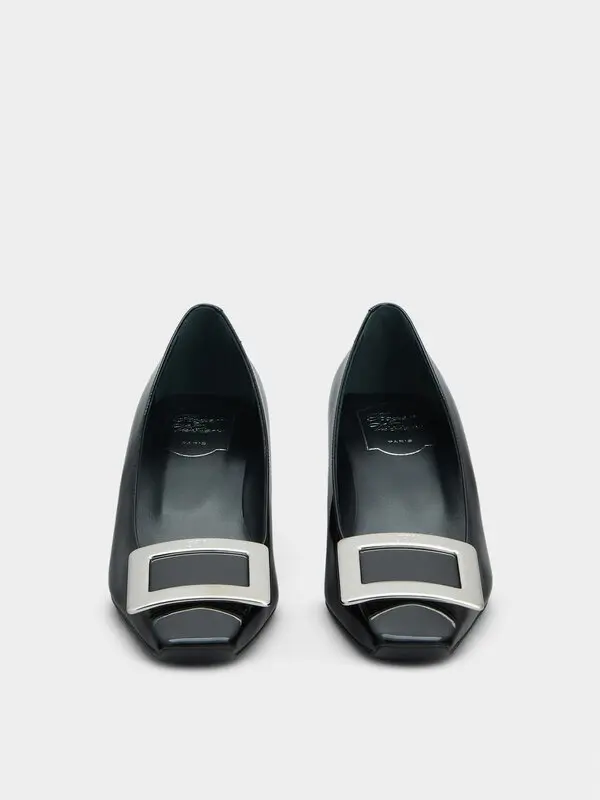 ROGER VIVIER Belle Vivier Pumps In Patent Leather With Metal Buckle - Black