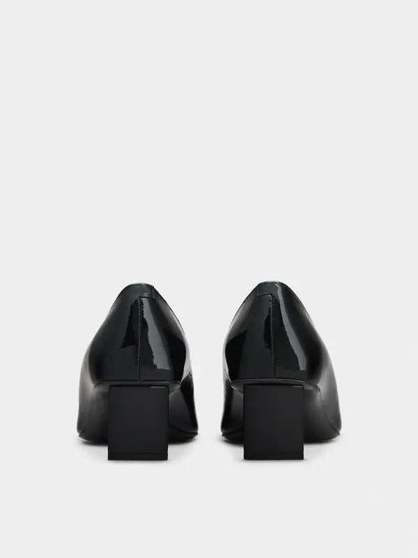 ROGER VIVIER Belle Vivier Pumps In Patent Leather With Metal Buckle - Black