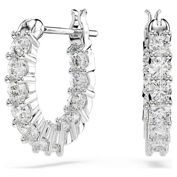 SWAROVSKI Matrix Vittore Hoop Earrings With Zirconia - White