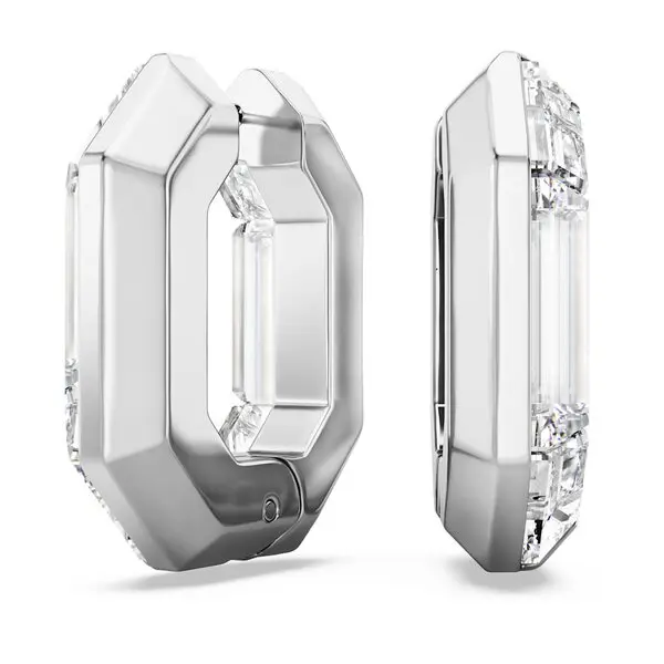 SWAROVSKI Lucent Hoop Earrings - White