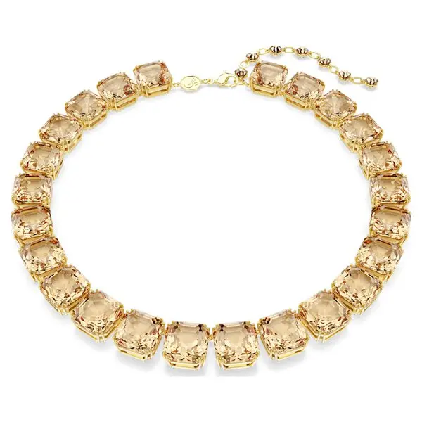 SWAROVSKI Millenia Necklace With Octagon-cut Crystals - Brown