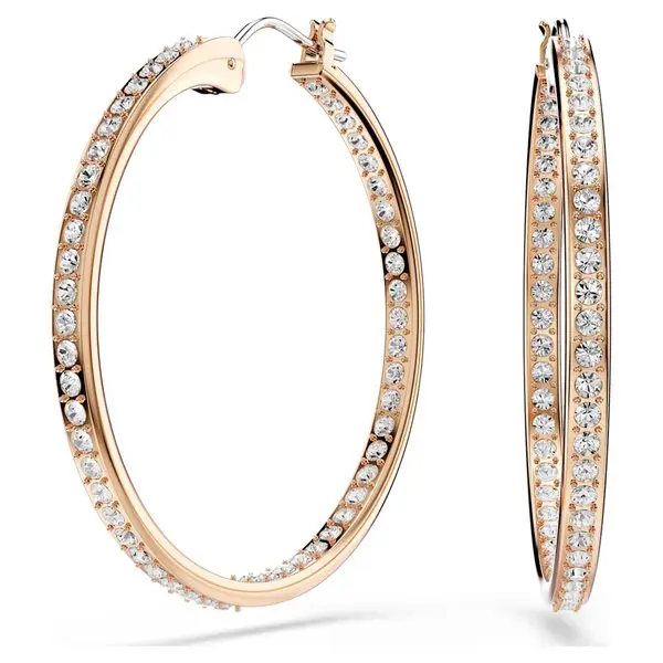 SWAROVSKI Sommerset Hoop Earrings - White