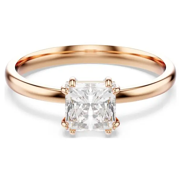 SWAROVSKI Attract Ring With Princess Cut Zirconia - White