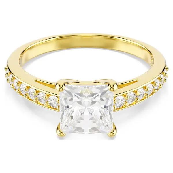 SWAROVSKI Attract Ring With Princess Cut Zirconia - White