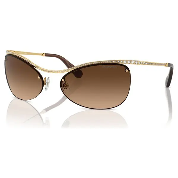 SWAROVSKI Millenia Round Frame Sunglasses - Brown