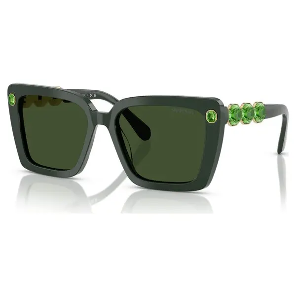 SWAROVSKI Sunglasses With Crystals - Green