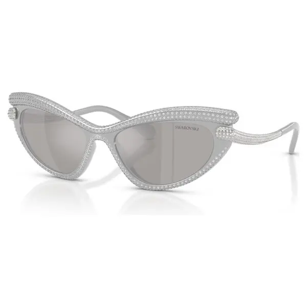 SWAROVSKI Sunglasses With Octagon Detail - Silver Tone
