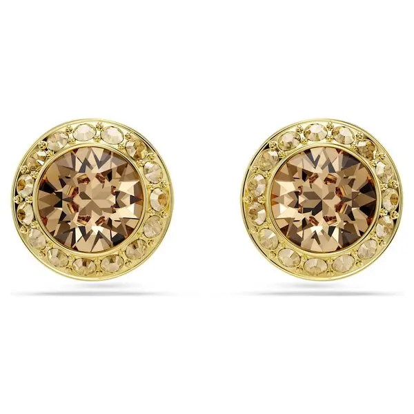 SWAROVSKI Una Angelic Heart Stud Earrings - Brown