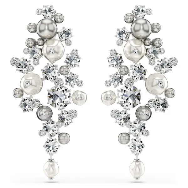 SWAROVSKI Constella Clip Earrings - White
