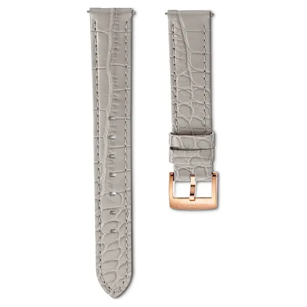 SWAROVSKI Italian Leather Watch Strap - Gray