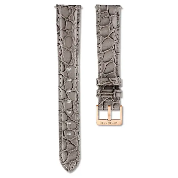 SWAROVSKI Watch Strap With Clear Crystals - Gray