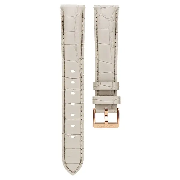 SWAROVSKI Watch Strap With Clear Crystals - Gray