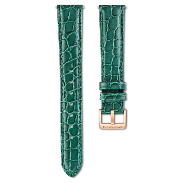 SWAROVSKI Watch Strap With Clear Crystals - Green