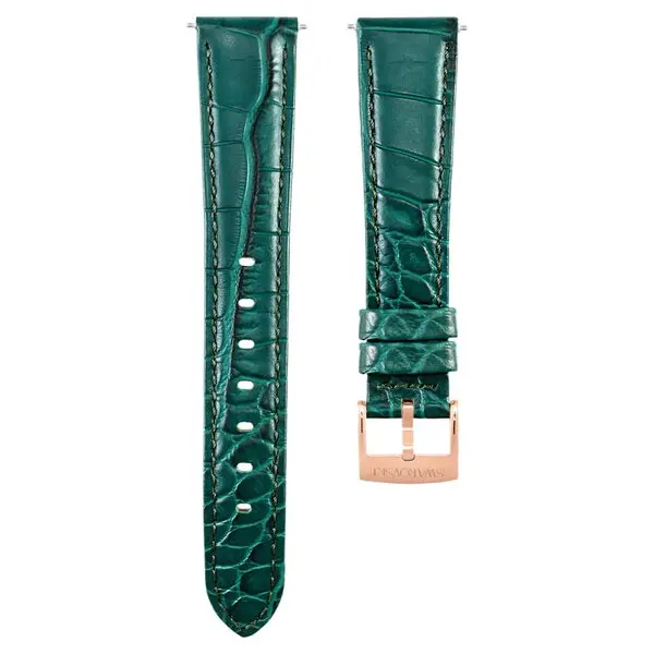 SWAROVSKI Italian Calf-skin Leather Watch Strap - Green