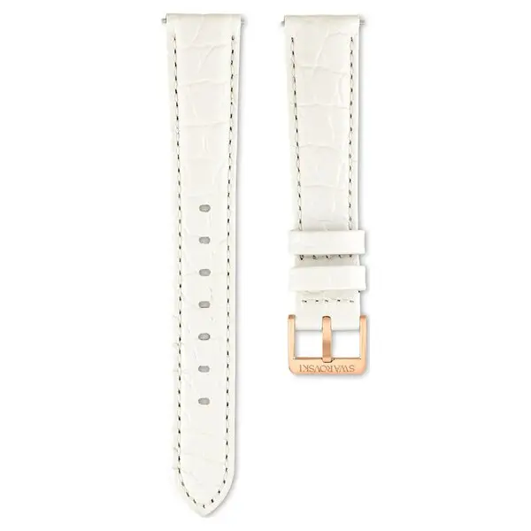 SWAROVSKI Italian Calf-skin Leather Watch Strap - White