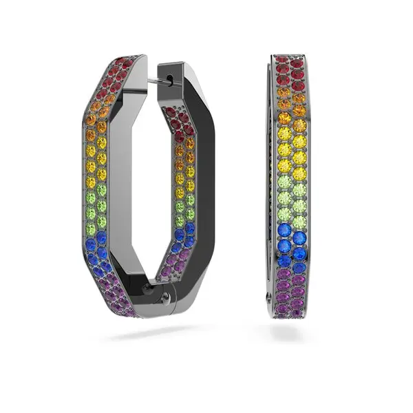 SWAROVSKI Dextera Hoop Earrings - Multicolored