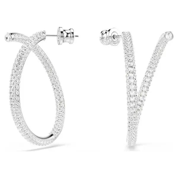 SWAROVSKI Dextera Hoop Earrings - White