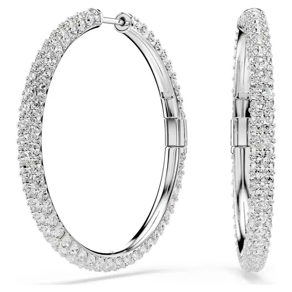 SWAROVSKI Dextera Hoop Earrings - White