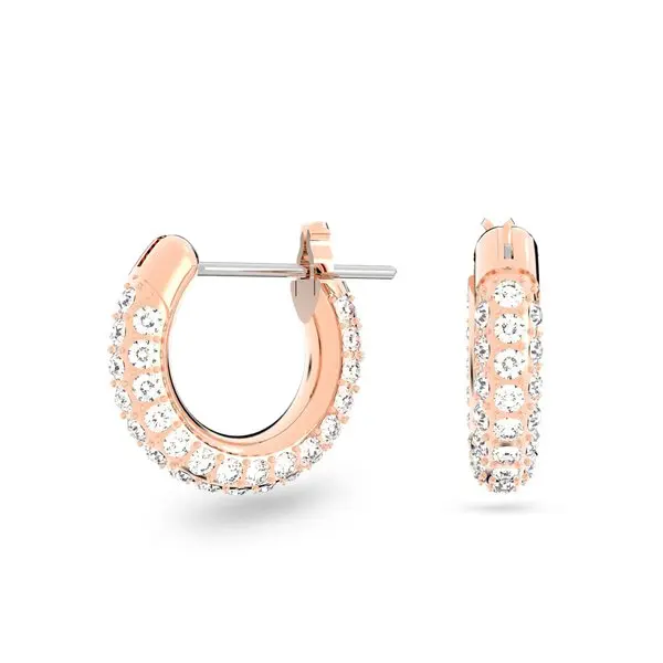 SWAROVSKI Dextera Hoop Earrings With Pave Embellishments - White