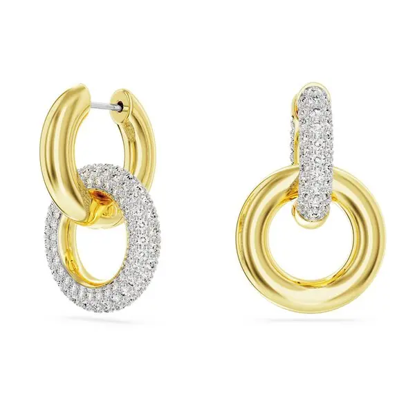 SWAROVSKI Dextera Hoop Earrings With Crystal Pav - White