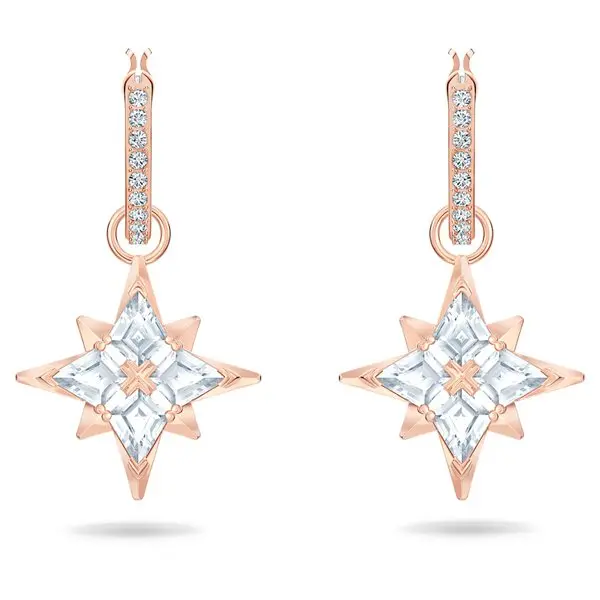 SWAROVSKI Symbolica Drop Earrings With Evil Eye Motif - White