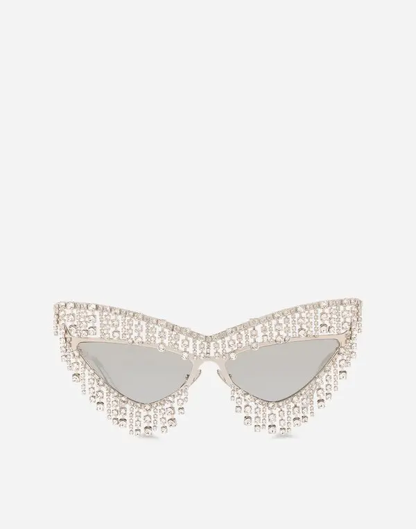 Dolce & Gabbana Crystal Embellished Sunglasses - Silver