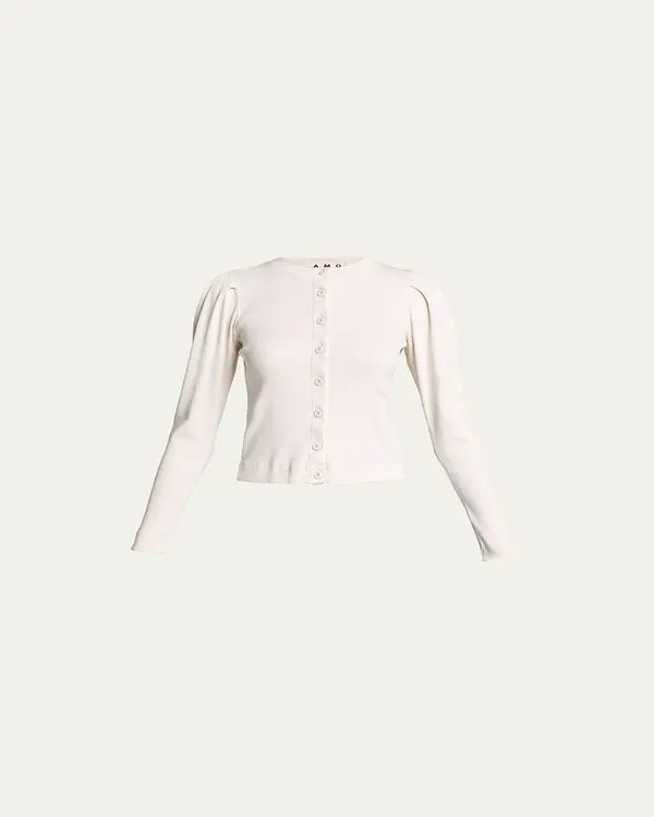 AMO Puff-sleeve Cardigan