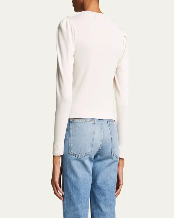 AMO Puff-sleeve Cardigan