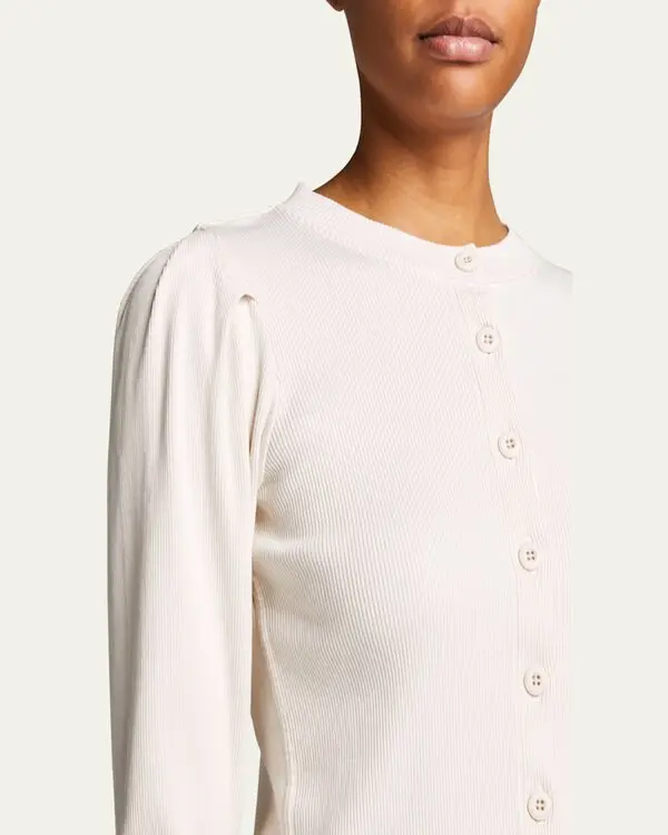 AMO Puff-sleeve Cardigan